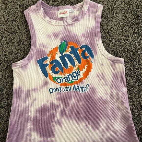Tops | Fanta Purple Tie Dye Cropped Tank | Poshmark